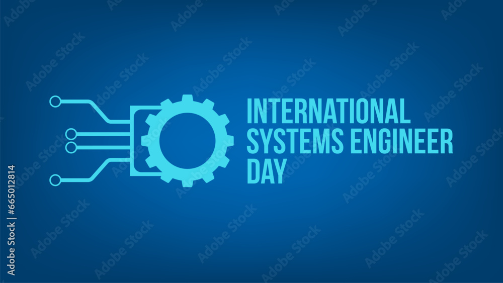 International Systems Engineer Day. Template for banner, greeting card ...