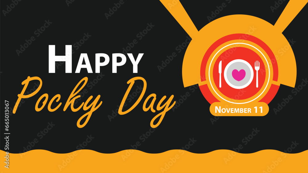 Pocky Day vector banner design. Happy Pocky Day modern minimal graphic ...