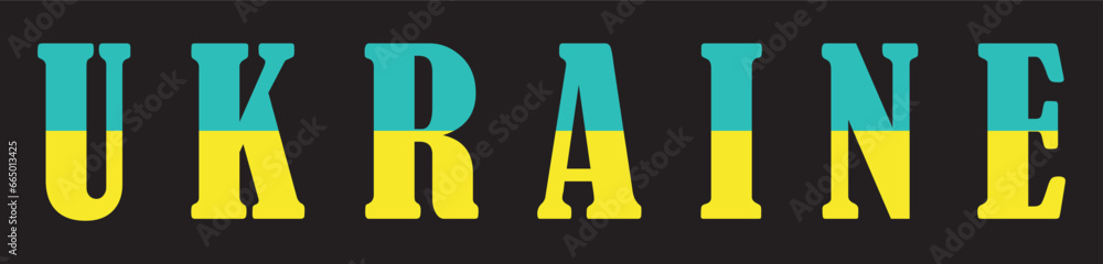 Vector drawing with the inscription of the name of the country of ...