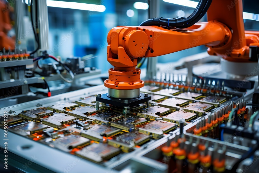 Robotic Assembly Line Stock Illustration Adobe Stock