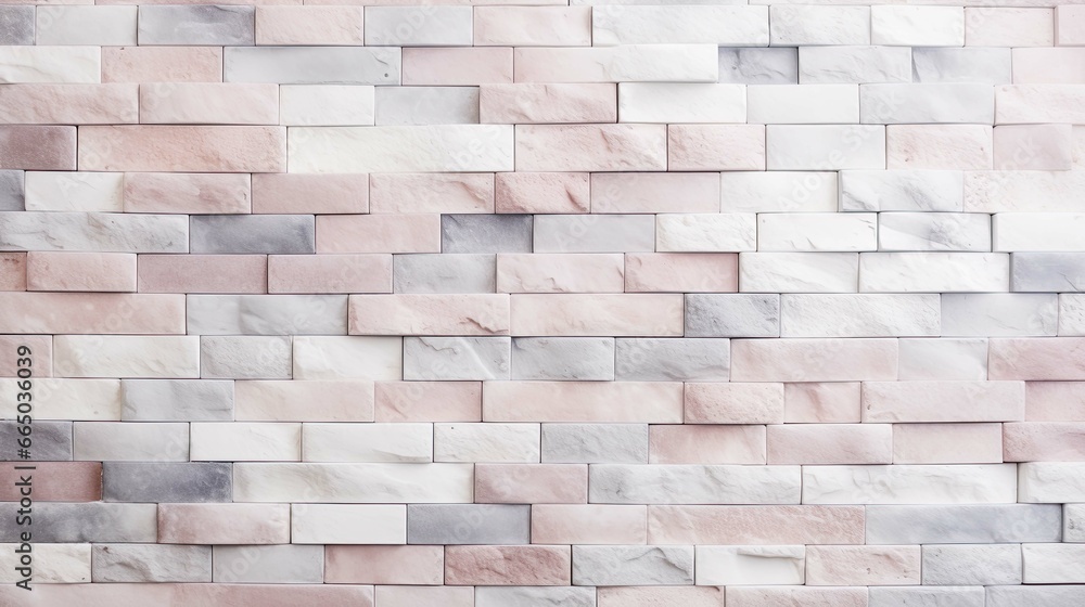 Pastel pink and white brick wall texture background. Brickwork pattern ...