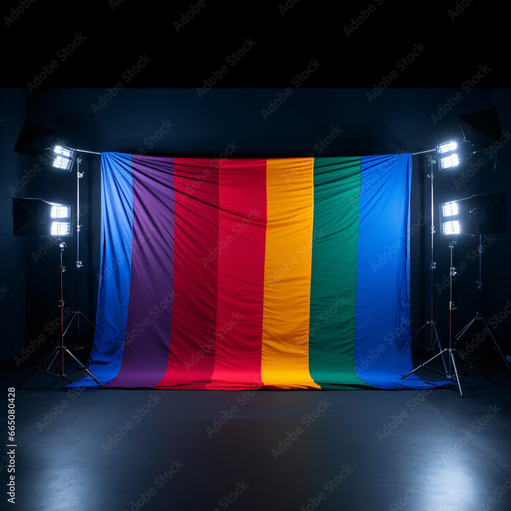 Photographic study with a fon of the lgtb flag. AI generated. Stock ...