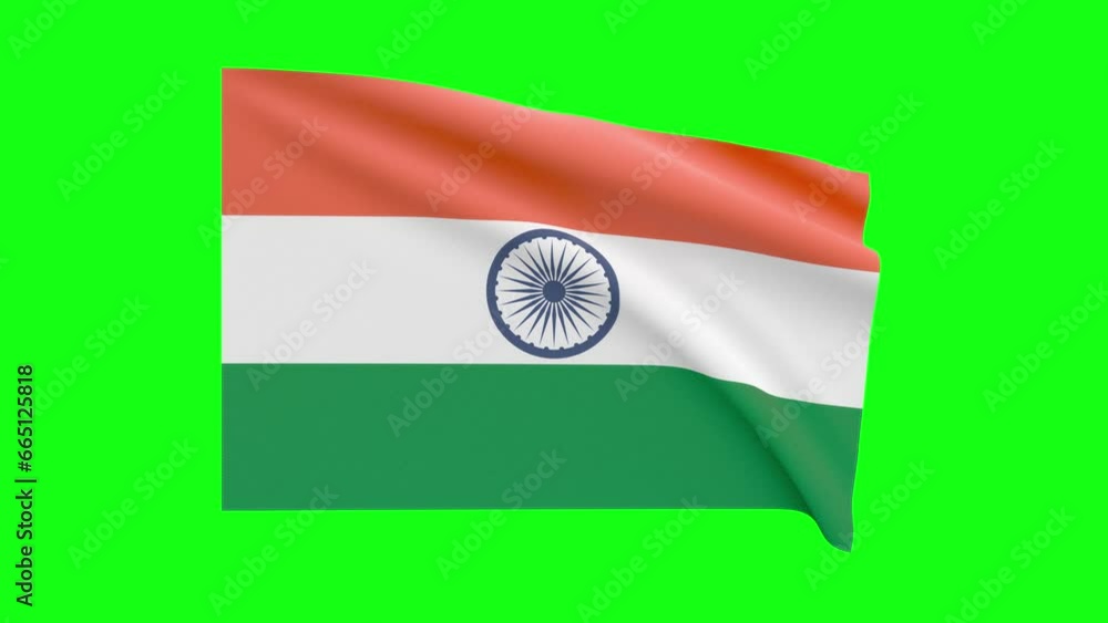 India Flag Animation - Highly Detailed and Realisitic 15 Seconds Loop ...