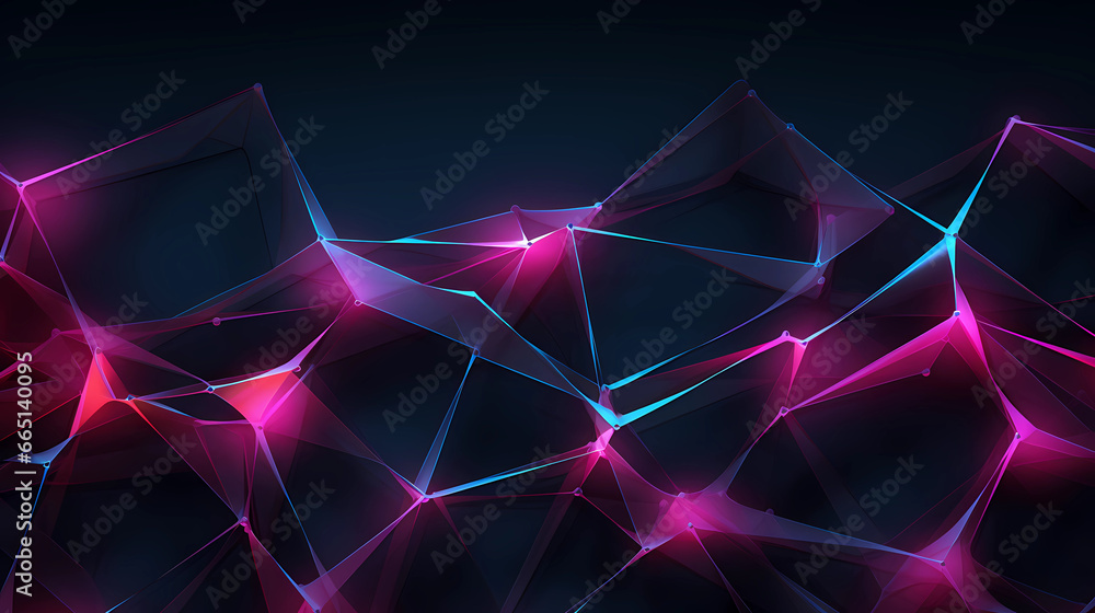 Neon Black Background Digital Desktop Wallpaper HD 4k Network Nodes ...