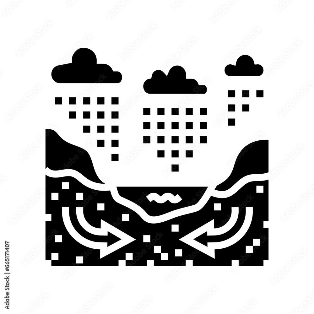 geotechnical analysis hydrogeologist glyph icon vector. geotechnical ...