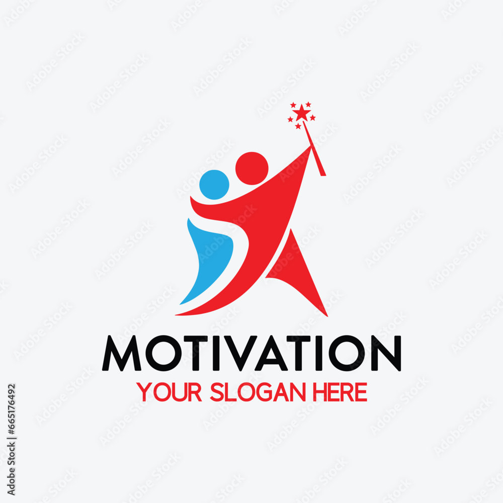 motivational success logo design vector Stock Vector | Adobe Stock