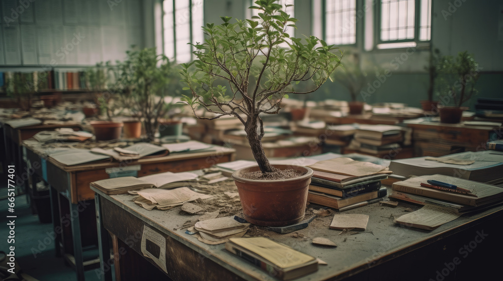 World philosophy day education concept with tree of knowledge planting ...