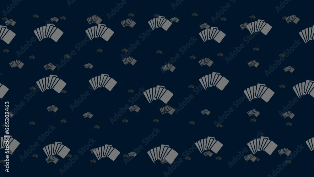 Playing cards symbols float horizontally from left to right. Parallax ...