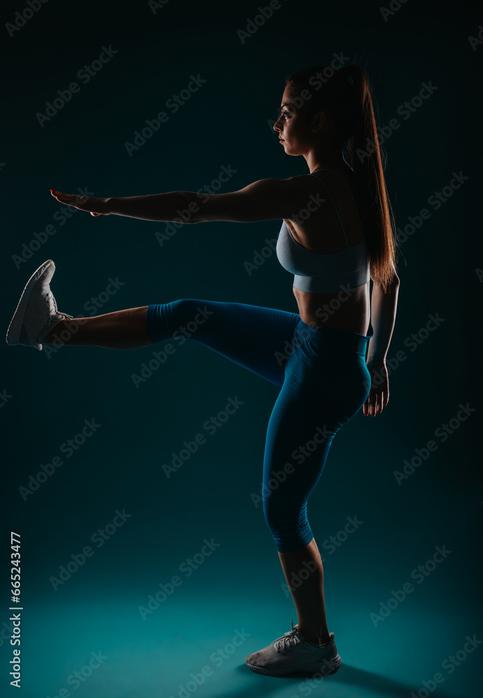 Confident Female Fitness Model: Powerful Body Transformation and ...