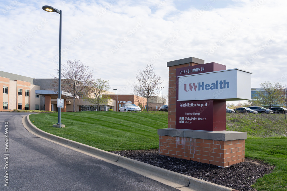 UW Health Rehabilitation Hospital in Madison, Wisconsin, USA, May 4 ...