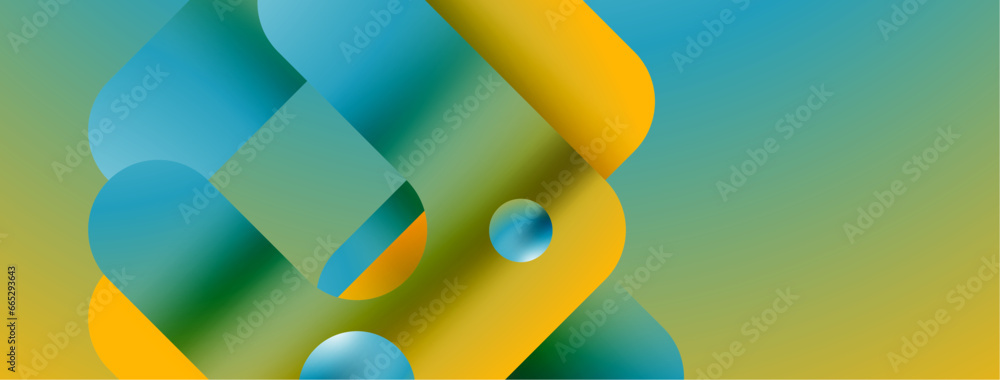 Simple geometric forms - dynamic geometric abstract background. Visual ...