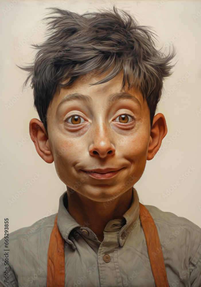 Retro Illustration of A Typical Handsome Kid From 1940s Brooklyn ...