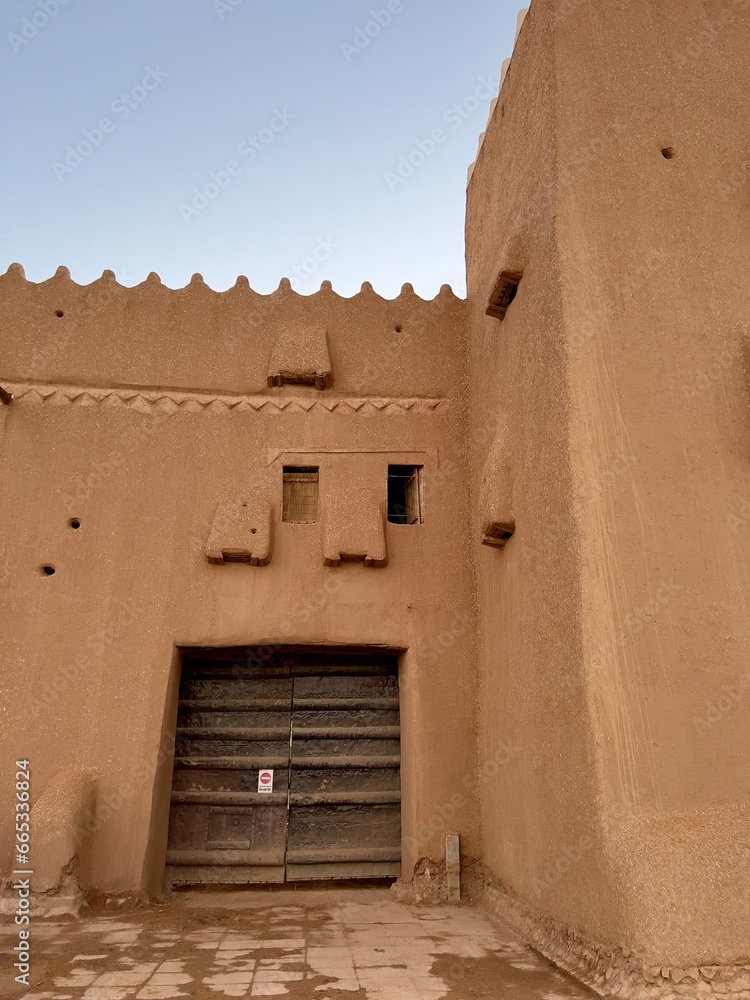 The gate of Al-Qishla Castle is located in Hail city, it was built by ...