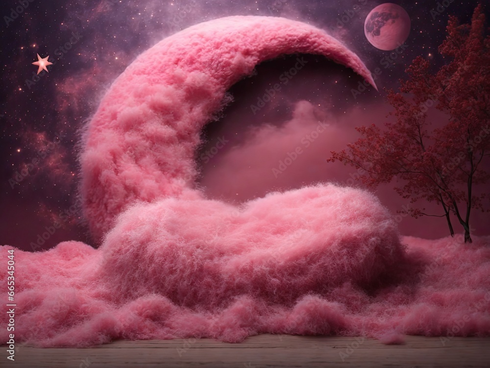 Moon Newborn Digital Backdrop, NEWBORN DIGITAL BACKDROP, for Baby Girl ...
