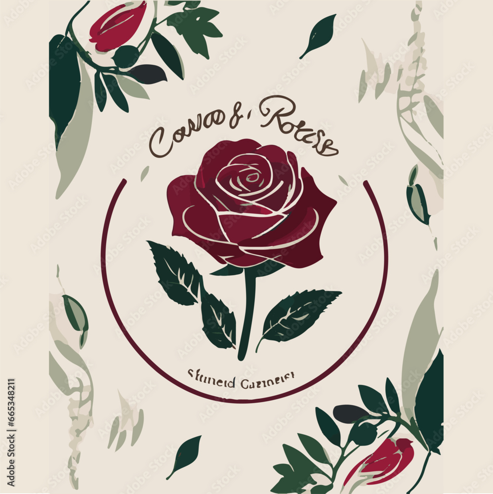 Rose Flower Vector Illustrator, Logo of A Skilled Rose Gardener Facing ...