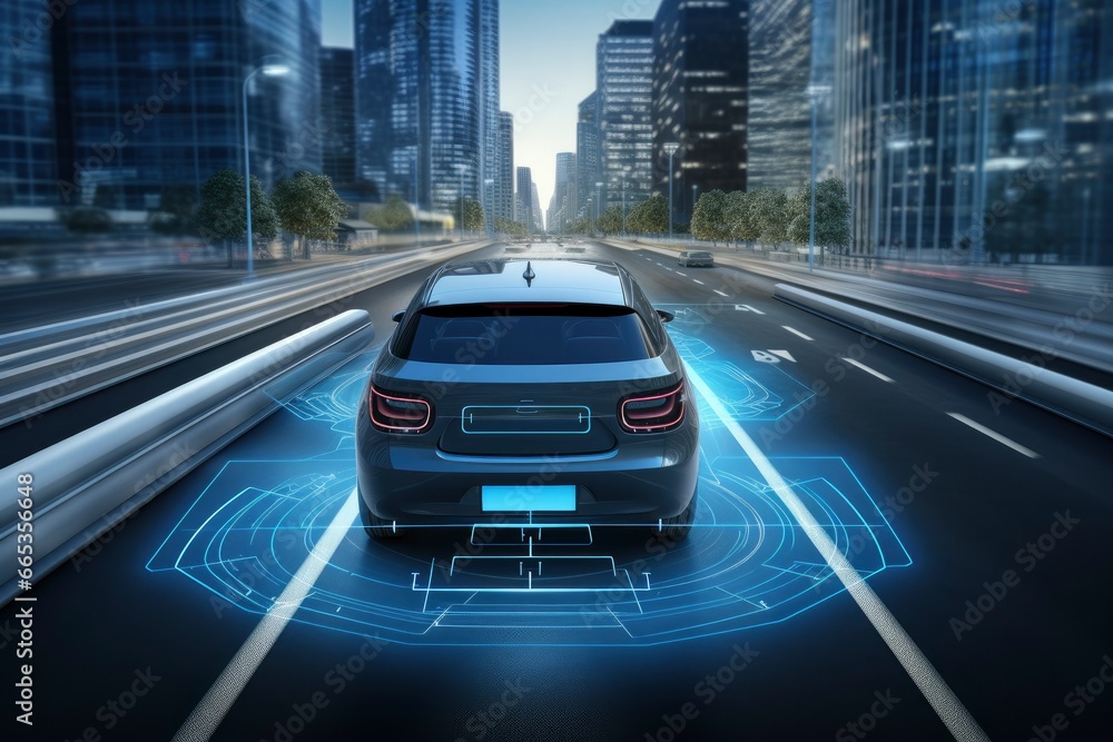 Modern smart car technology intelligent system using Heads up display ...