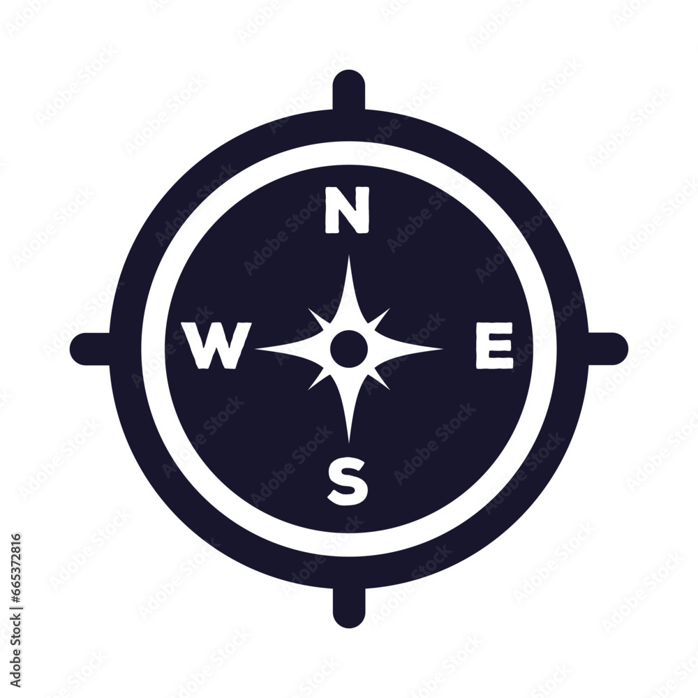 Arrow Compass Icon, Geographical Icon, Direction Design Elements ...