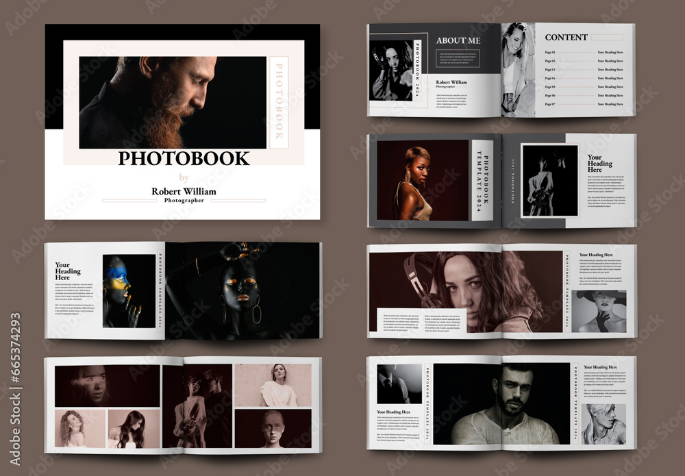 Photo Book Layout Stock Template | Adobe Stock