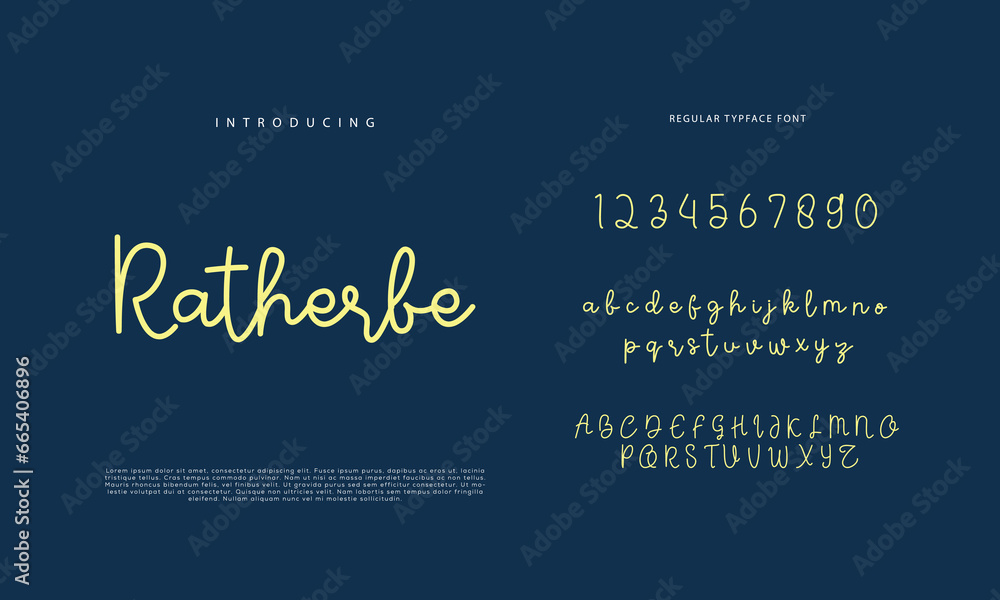 Handwritten Script font. Hand drawn brush style modern calligraphy ...