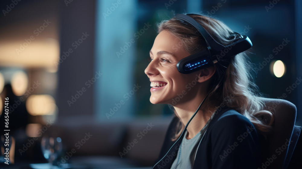 A person with cerebral palsy using an adaptive communication device ...