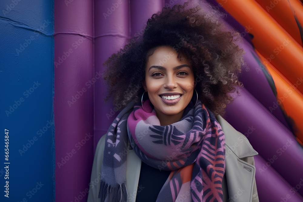 Africa, Ethiopian Habesha woman with curls is smiling and holding ...