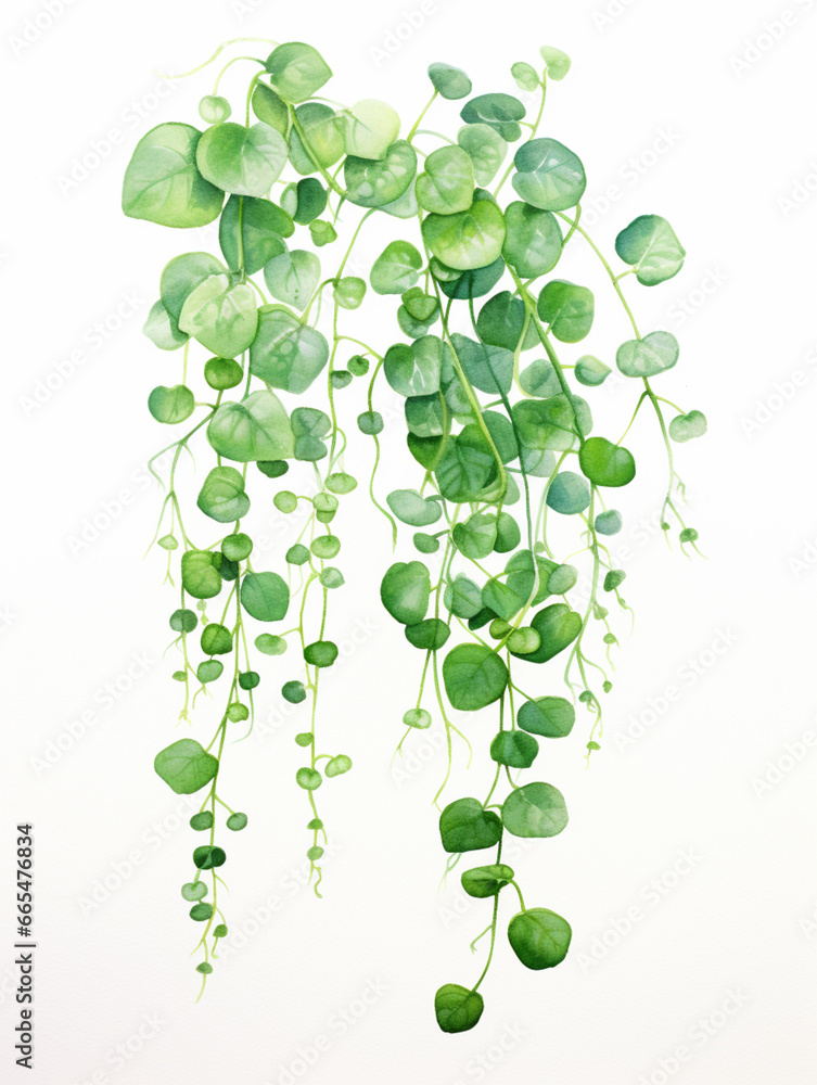 HOUSE PLANTS - Watercolour Collection { No4 } - String of Pearl and ...