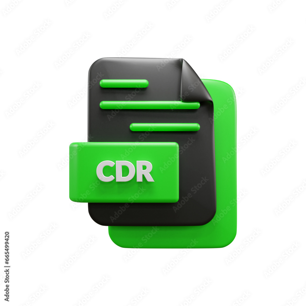 CDR file 3d icon or CDR file 3d icon illustration Stock Illustration ...