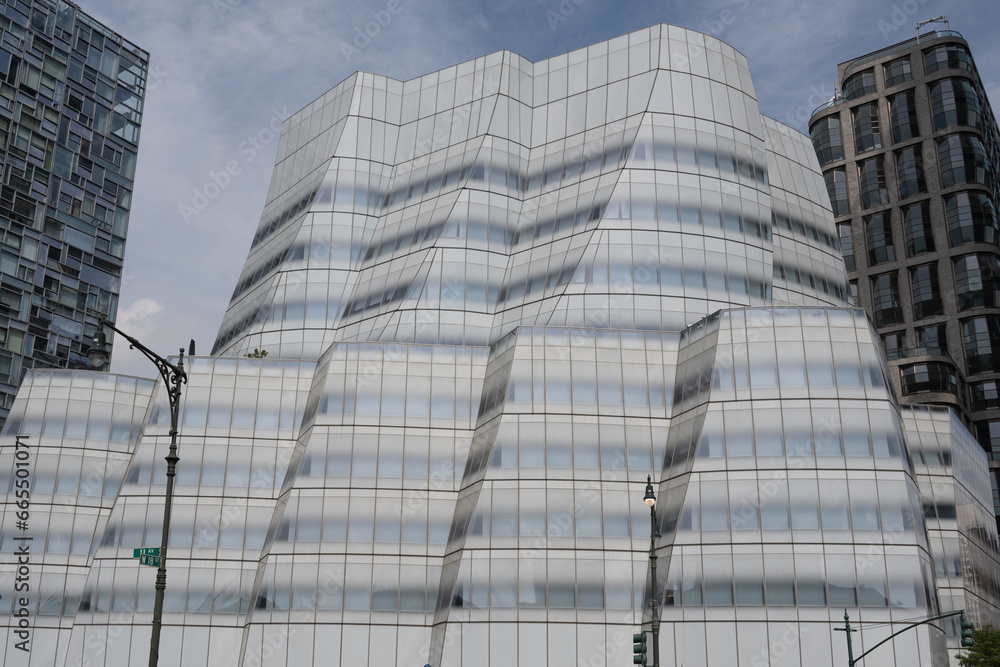 New York, NY, USA - June 3, 2022: The IAC Building, which was designed ...