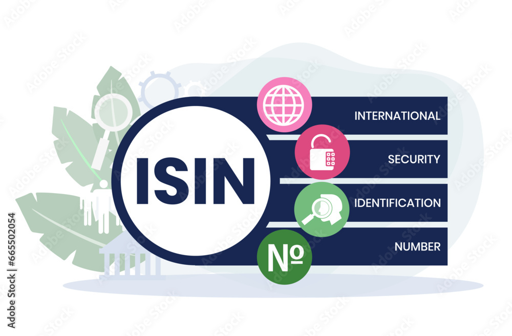 ISIN - International Security Identification Number acronym. business ...