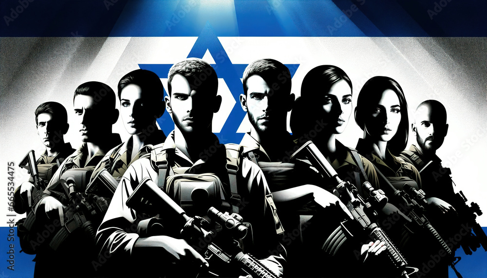 Stockillustratie Israeli Soldiers in Military Special Forces Uniform ...