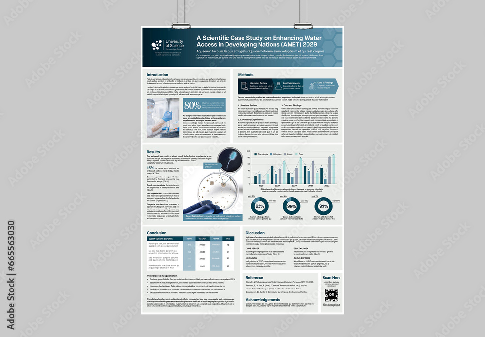Scientific Case Study Poster Layout Stock Template | Adobe Stock
