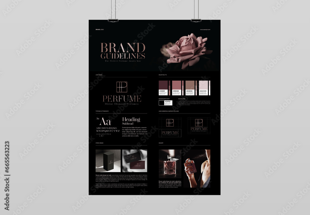 Brand Guidelines Poster Layout Stock Template | Adobe Stock