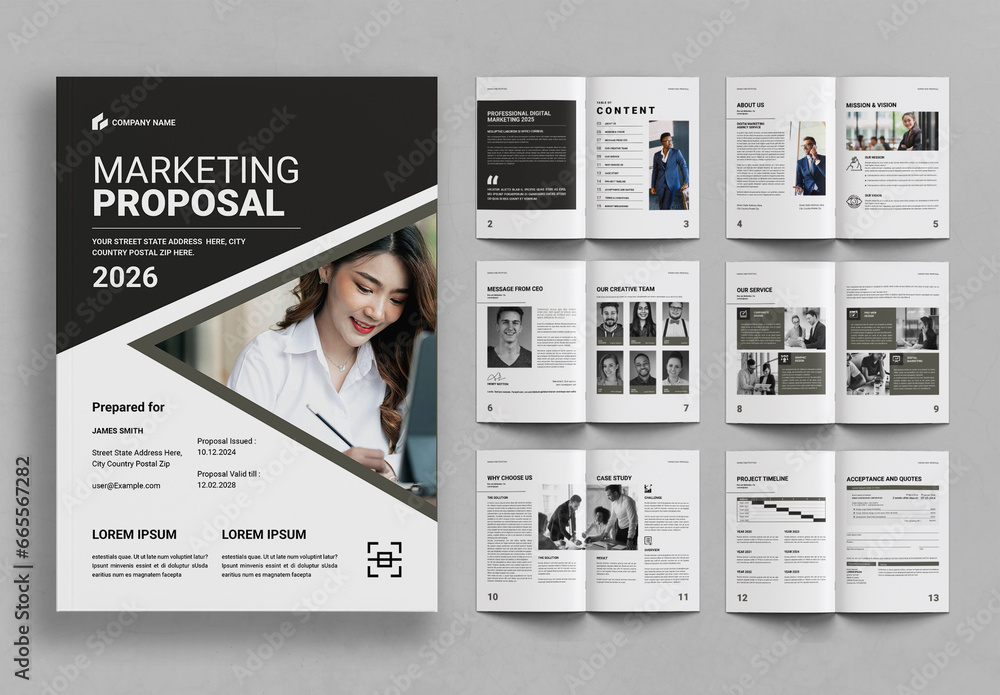 The Ultimate Digital Marketing Proposal Template Stock Template | Adobe ...