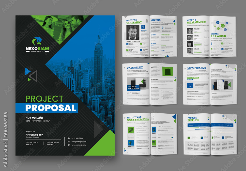 Project Proposal Template Stock Template | Adobe Stock