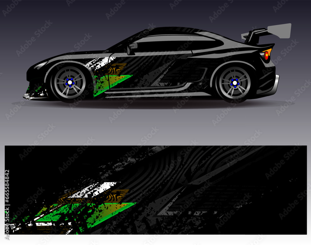 Car wrap design vector.Graphic abstract stripe racing background ...