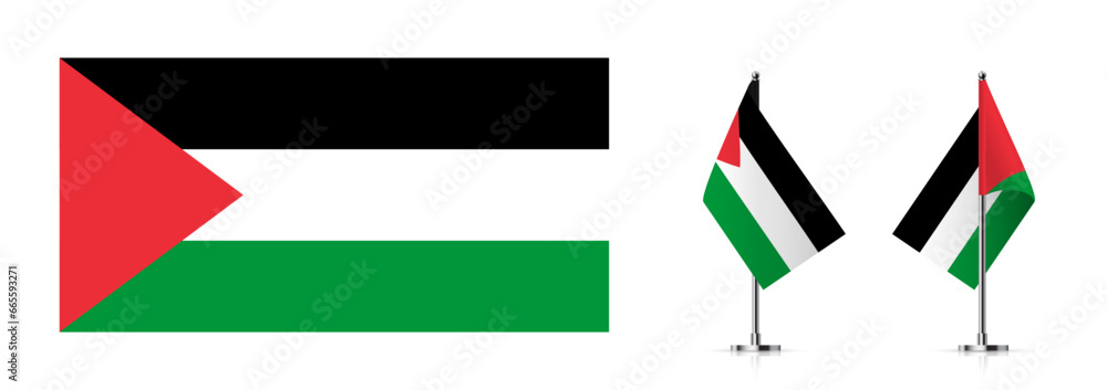 Palestine national flags vector illustration set isolated on white ...