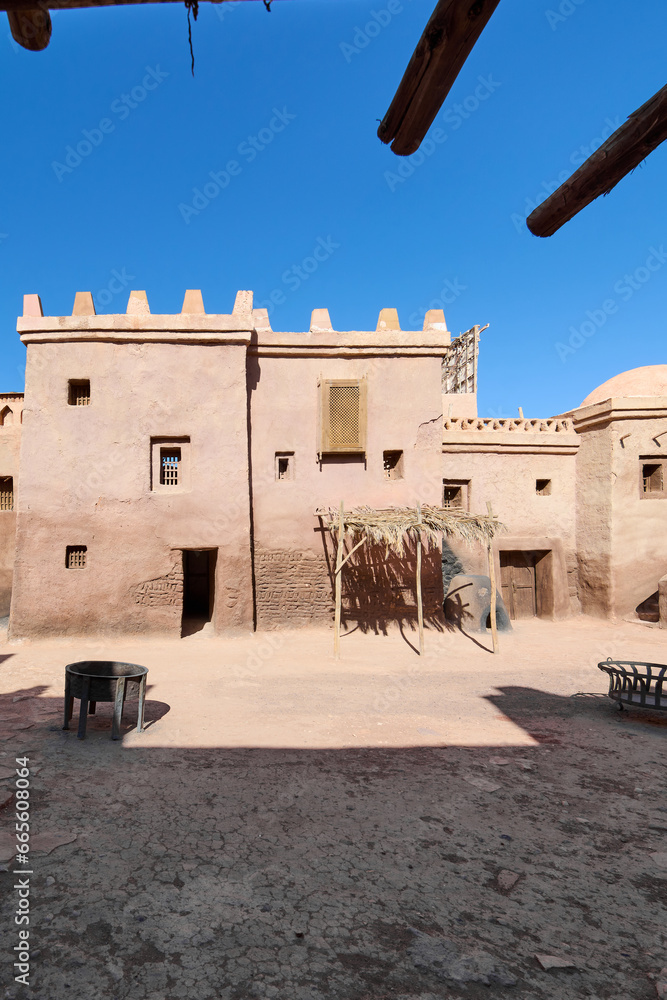 Traditional Moroccan architecture in desert environment Moroccan mud ...