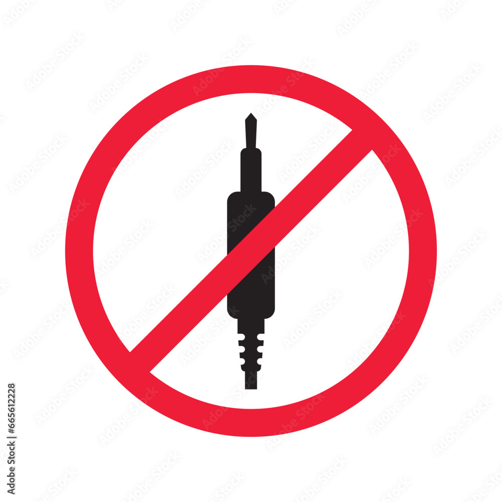 Forbidden Prohibited Warning, caution, attention, restriction label ...