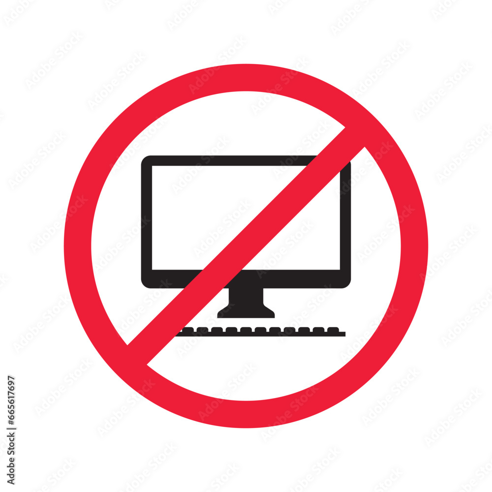 Forbidden Prohibited Warning, caution, attention, restriction label ...