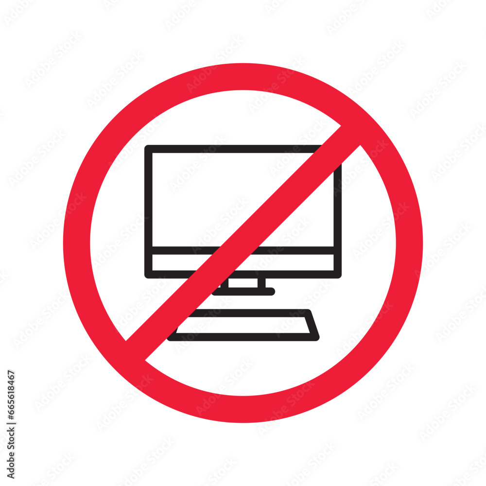 Forbidden Prohibited Warning, caution, attention, restriction label ...