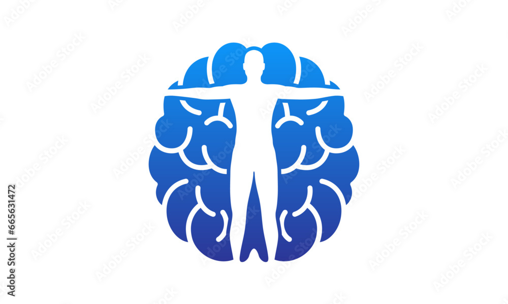 Neuroscience Logo Mental health Logo Brain health Vector Illustrator ...