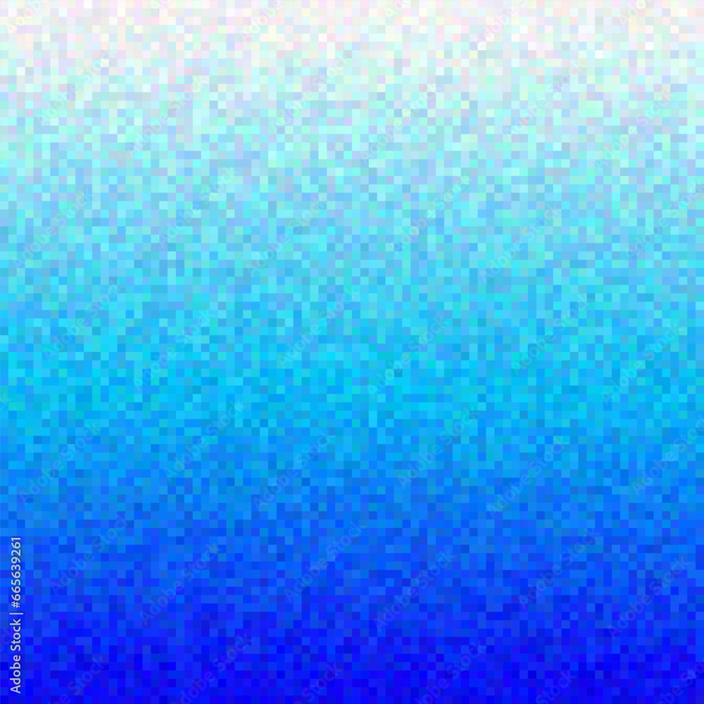Fade blue water from bottom to top pixel texture with dithering. 16 bit ...
