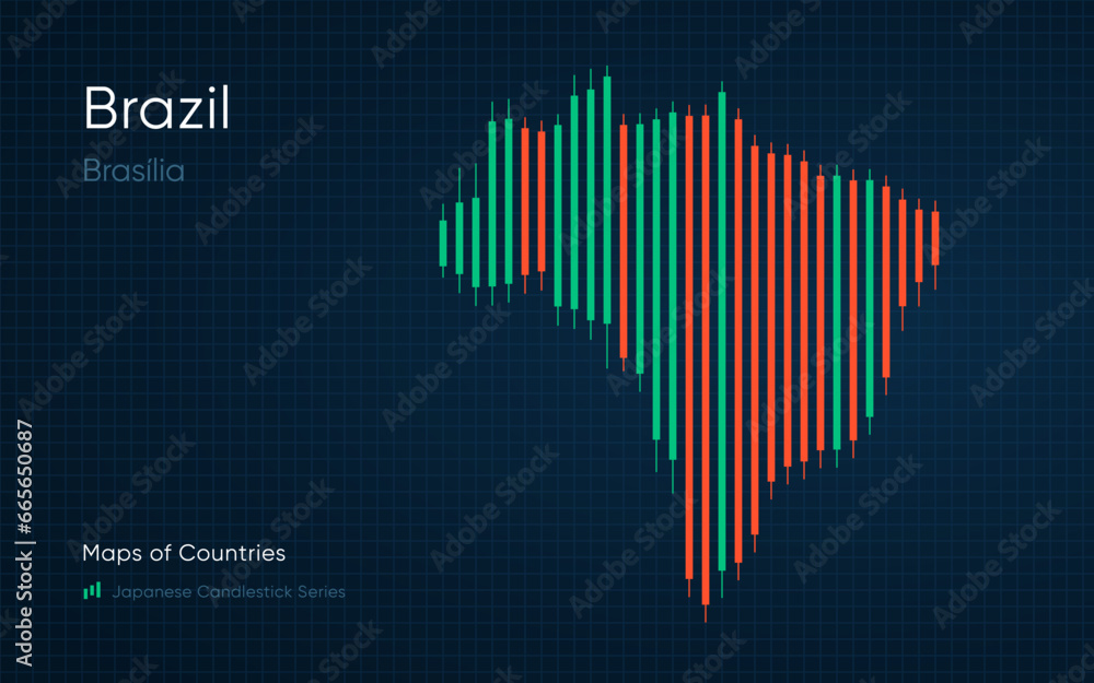 Brazil map is shown in a chart with bars and lines. Japanese ...