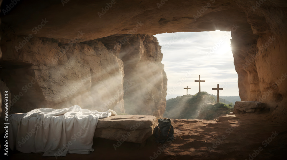 Jesus Tomb Background Resurrection Of Jesus Christ Tomb Empty With