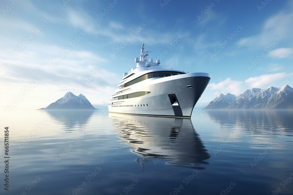 Luxury vessel on background with no distractions. Computer-generated ...