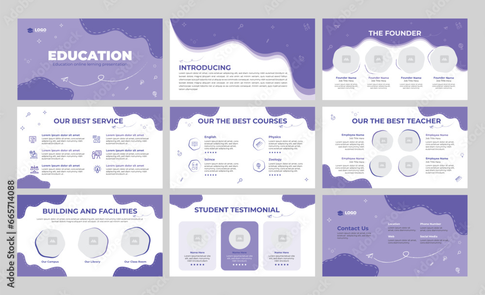 education powerpoint presentation slide template design or pitch deck ...