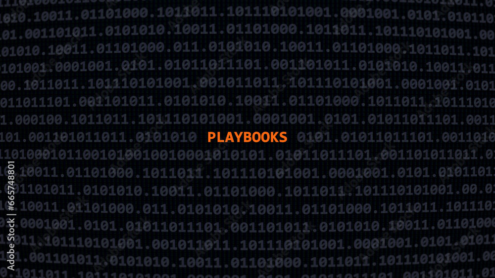 Cyber Attack Playbooks Vulnerability Text In Binary System Ascii Art Style Code On Editor
