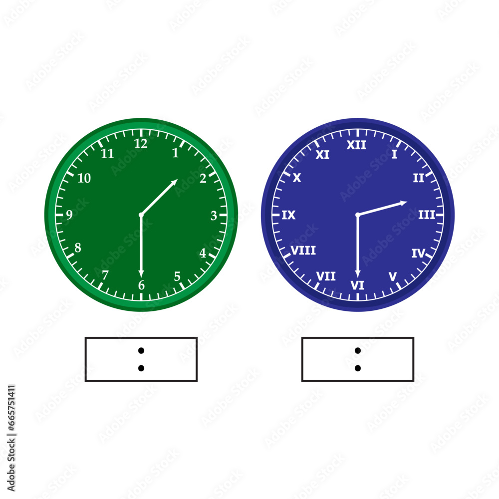 Telling time worksheet.number clock and roman letter clock. what is the ...