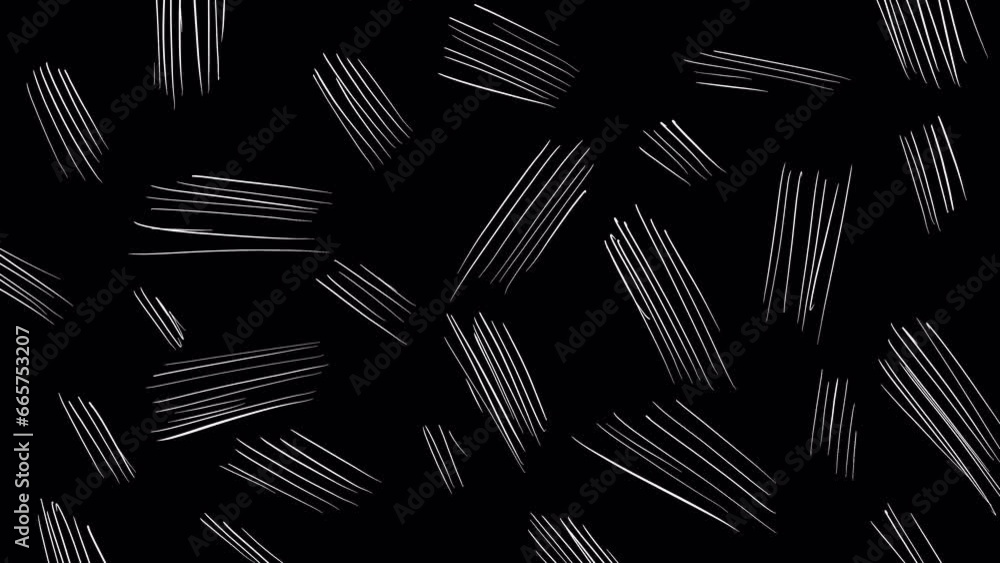Vidéo Stock Small white streaks on a black screen. Stock video with art ...