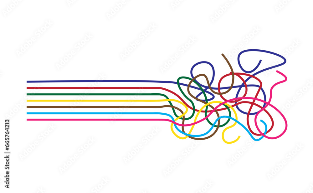 Order and chaos diagram isolated on white background. Concept and ...